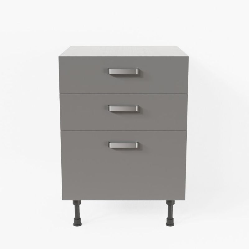 Meuble de cuisine bas Casserolier - 60 cm Gris | Leroy Merlin