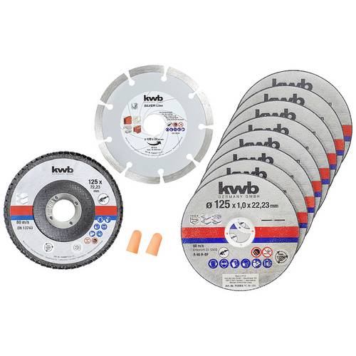 Setting Disc Set 125 mm, 10-TLG Set incl. Diamante u. Disco de molienda ...