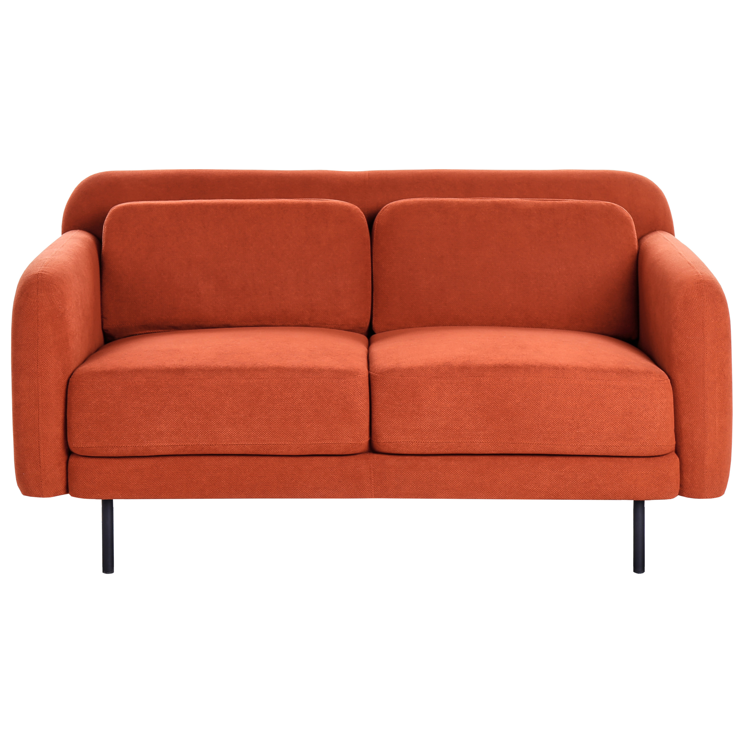 Beliani Sofá LILAND Tela Naranja 2 plazas | Leroy Merlin