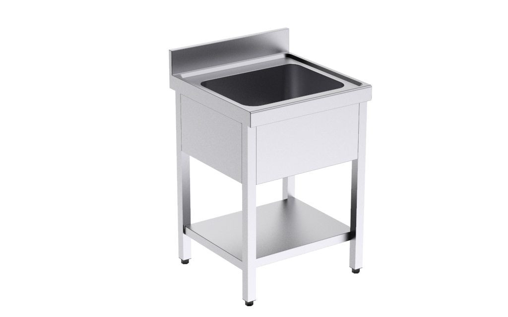 Plonge Inox avec Bâti Gamme 600 et Etagère - Distform - l200- L0- P0 ...