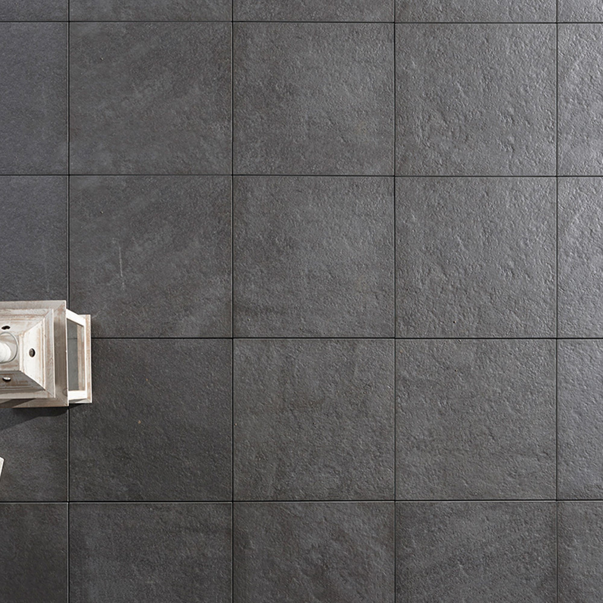 Dalle sol extérieur grès cérame Premium effet béton gris Monza l.60 x L ...
