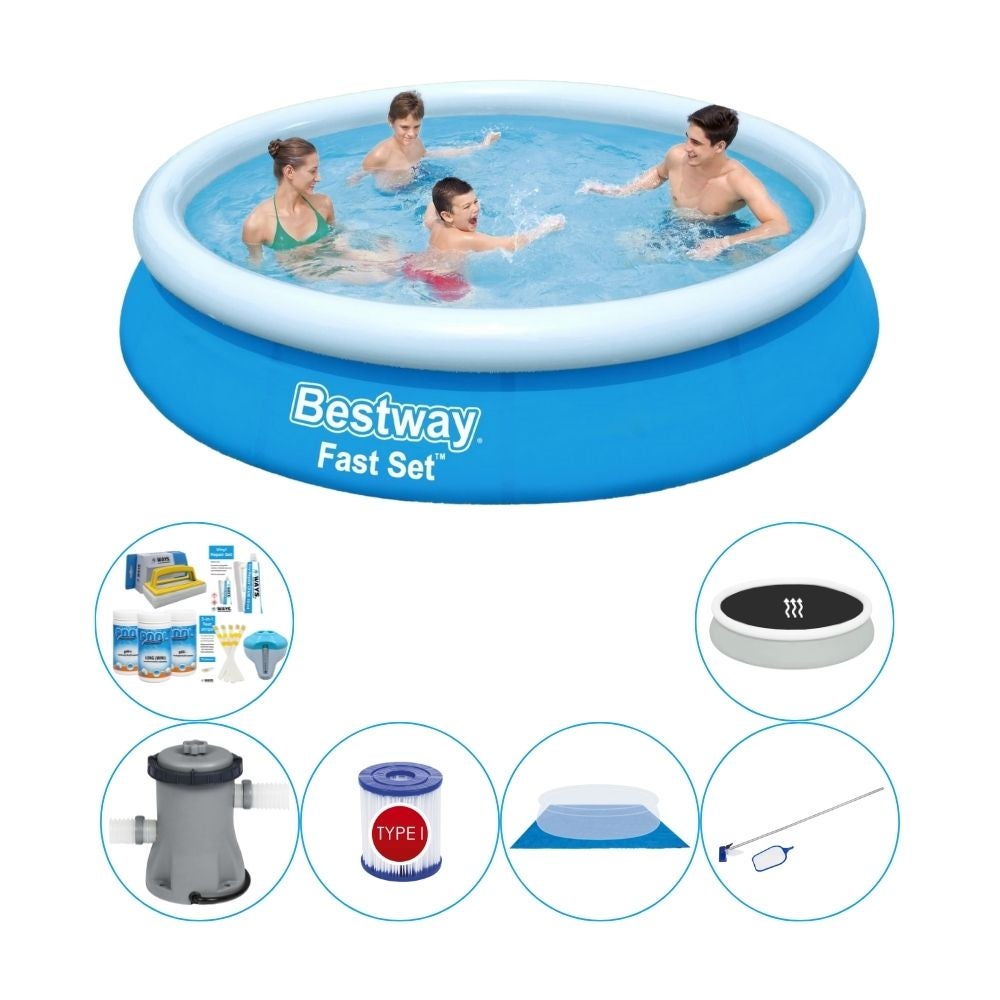 Ensemble de piscine tout en 1 - Bestway Fast Set Ronde 366x76 cm ...