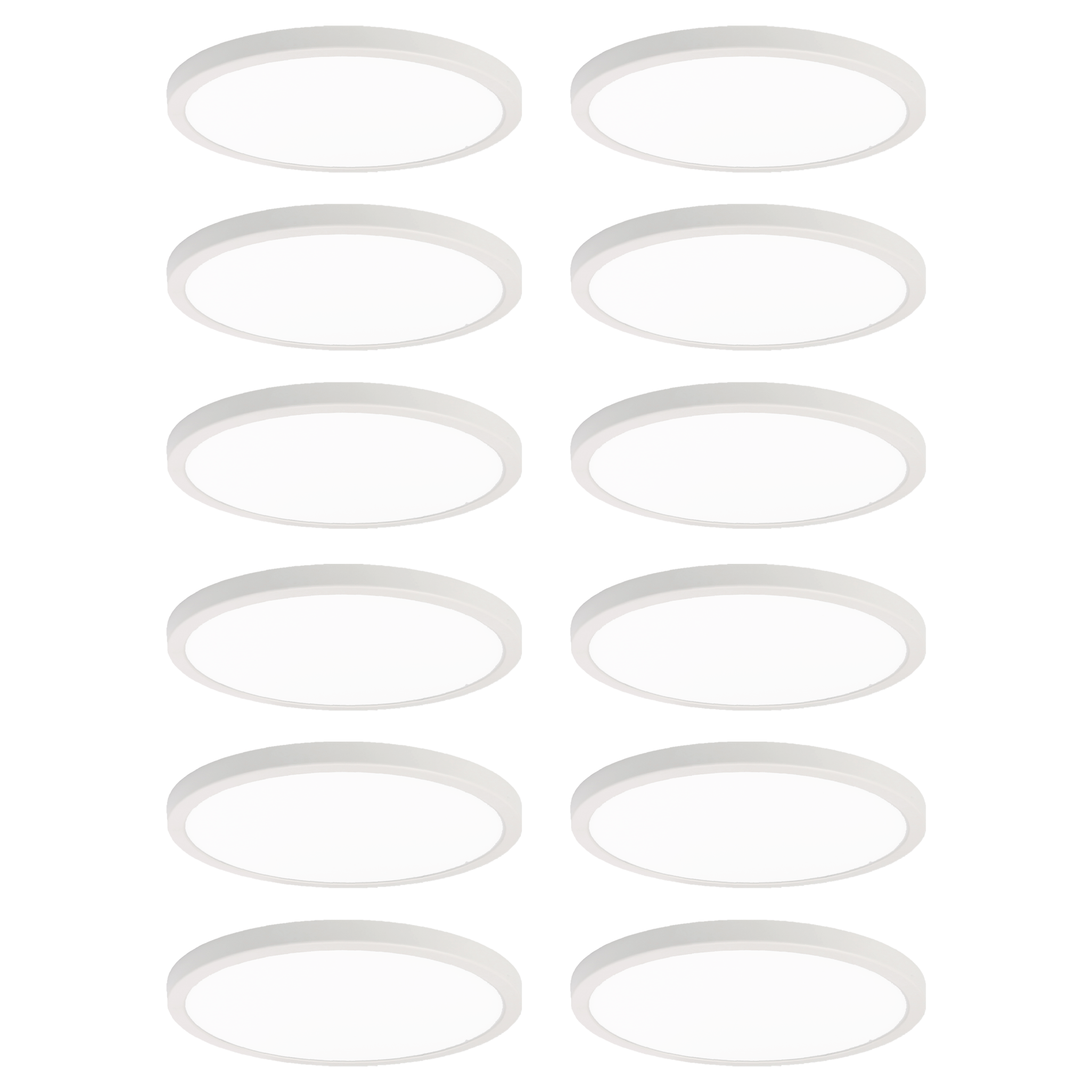 INSPIRE - Lot de 12 spots à fixer SANOA XL - Spots LED Ø 30 cm - 3600 ...