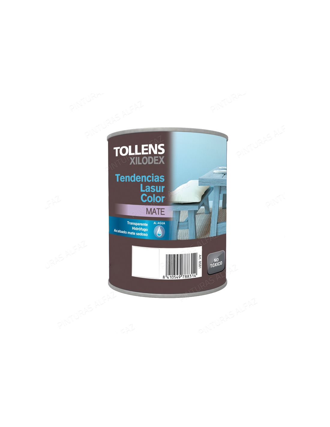 Tollens - TOLLENS LASUR AL AGUA TENDENCIAS 750 ML (Gris angora 526 ...