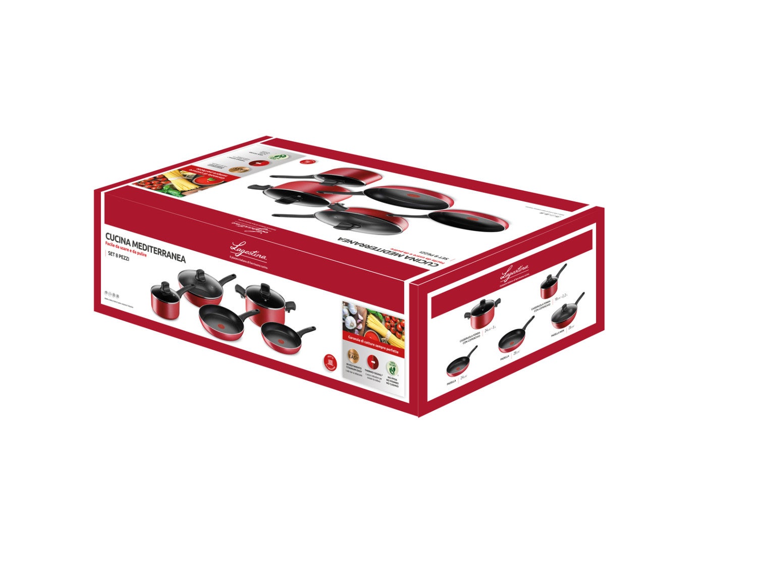 Lagostina Batteria 8pz Cucina Mediterranea | Leroy Merlin