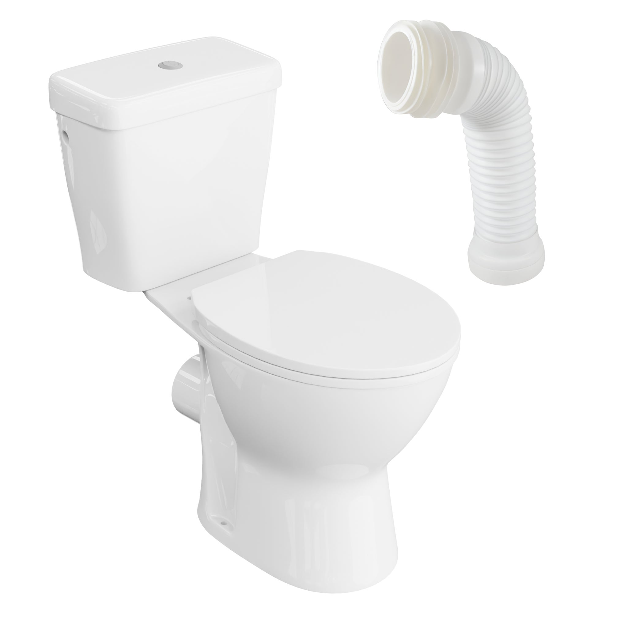 Lavita Zeta RIM White WC à poser compact sans bride| Pack WC compact ...