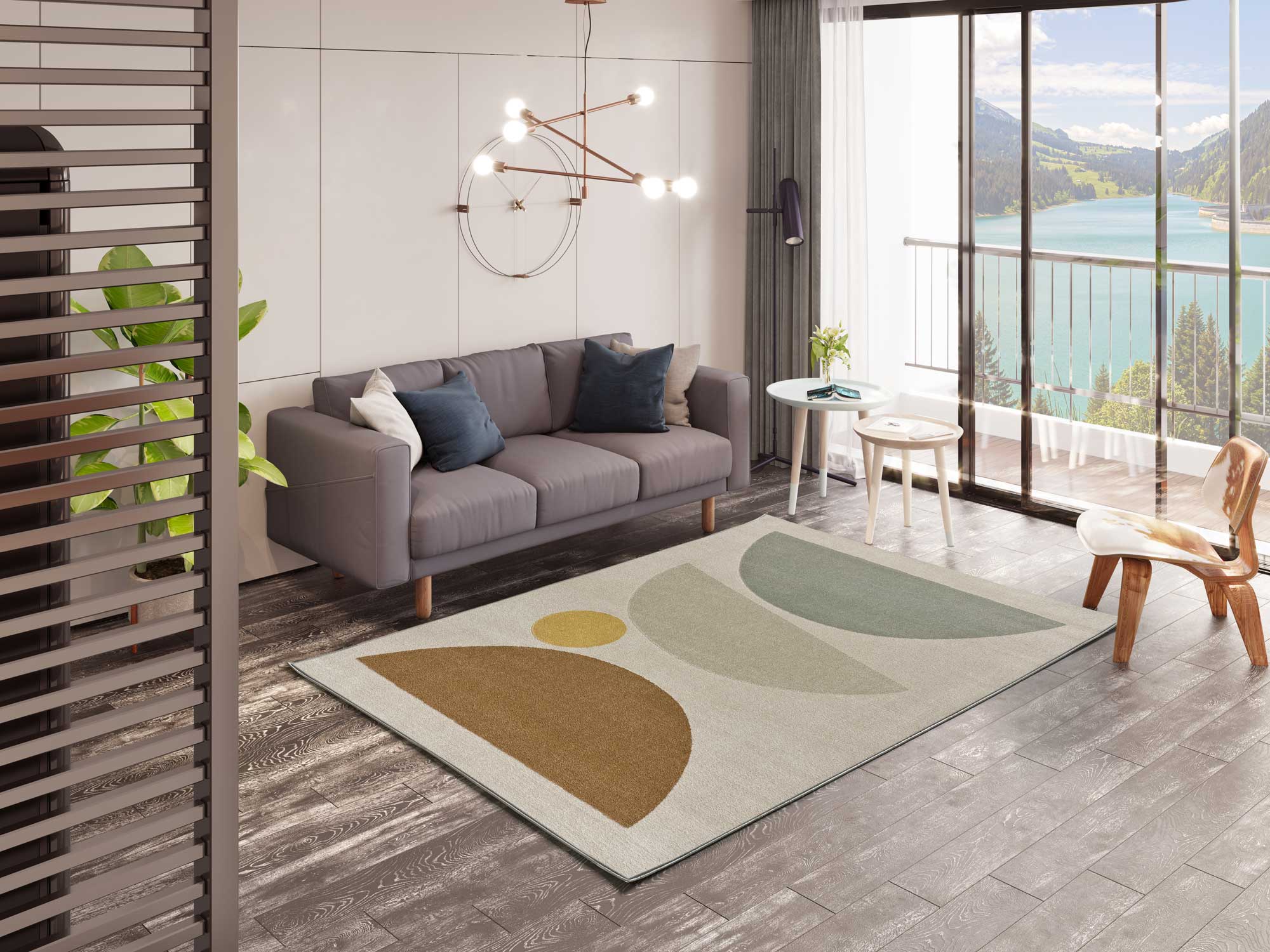 Tapis intérieur multicolore rectangulaire l.80 x L.150 cm DOMUS ...
