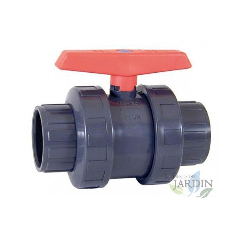 Valvula Esfera PVC Roscada 90mm | Llave de paso bola roscada 3 ...