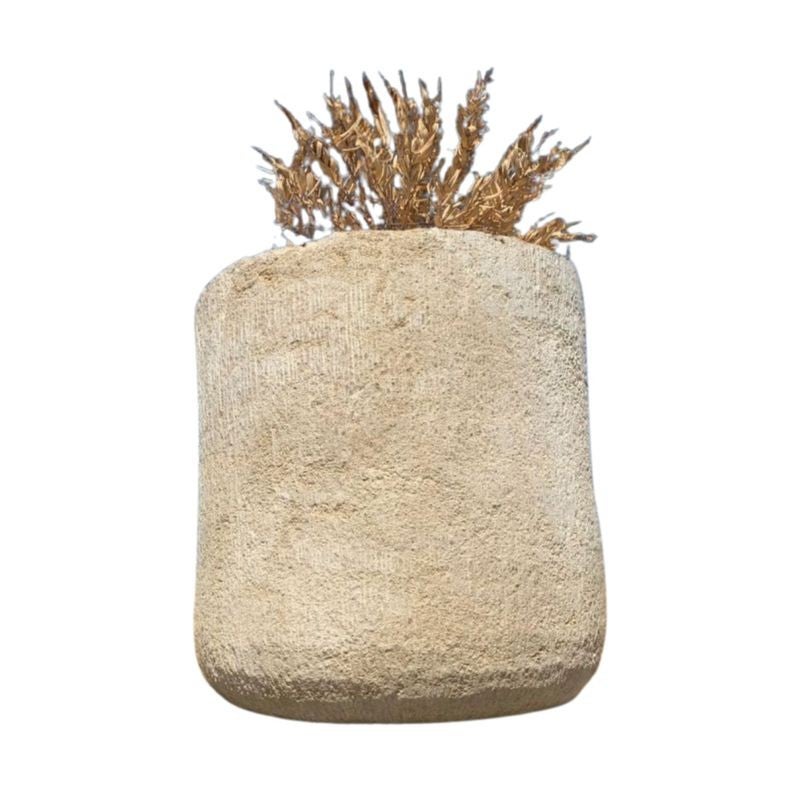 Pot à plante en pierre naturelle Atlas Beige Montpellier prestige ...