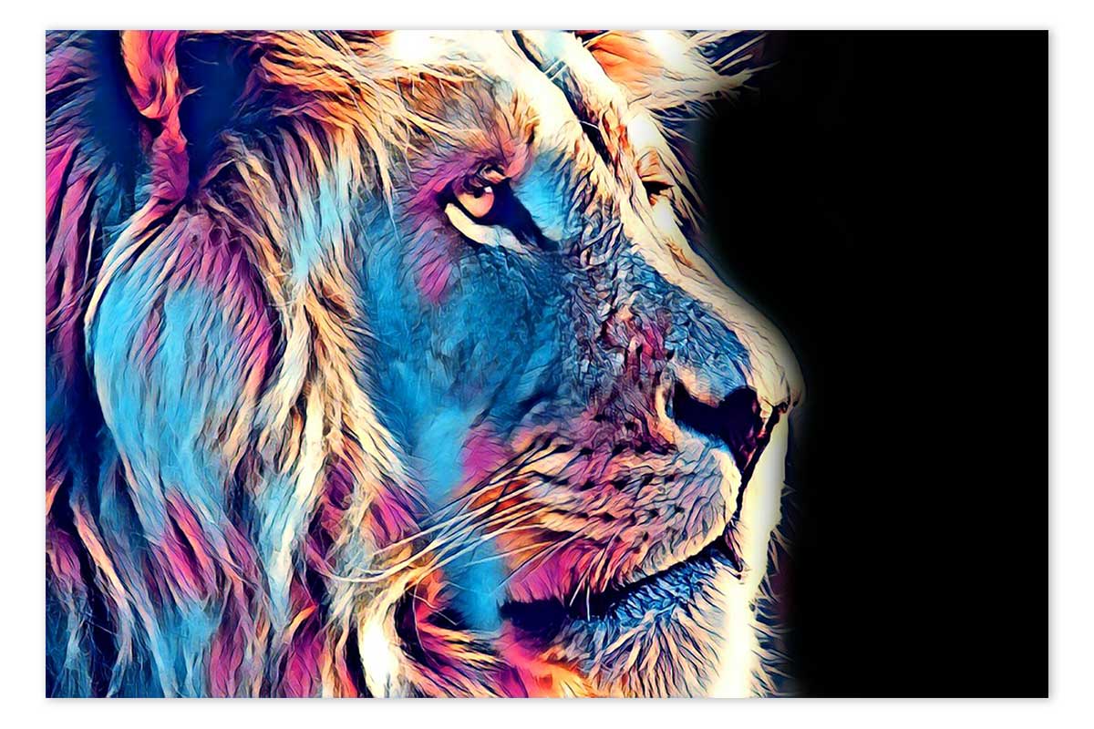 Cartel León perfil pared - 60x40cm - made in France | Leroy Merlin
