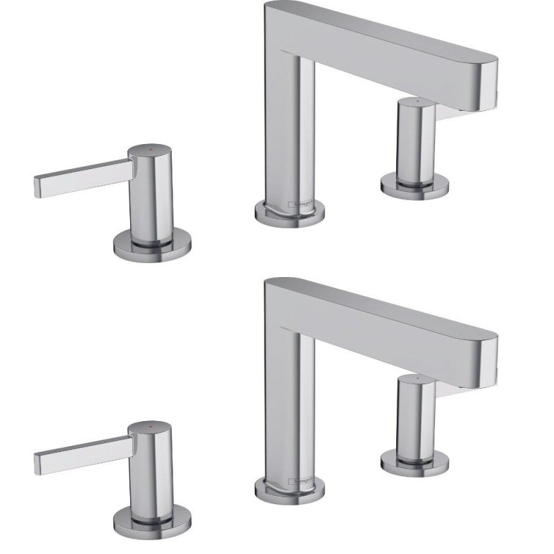 HANSGROHE Mélangeur de lavabo 3 trous 110, bonde Push-Open chromé ...