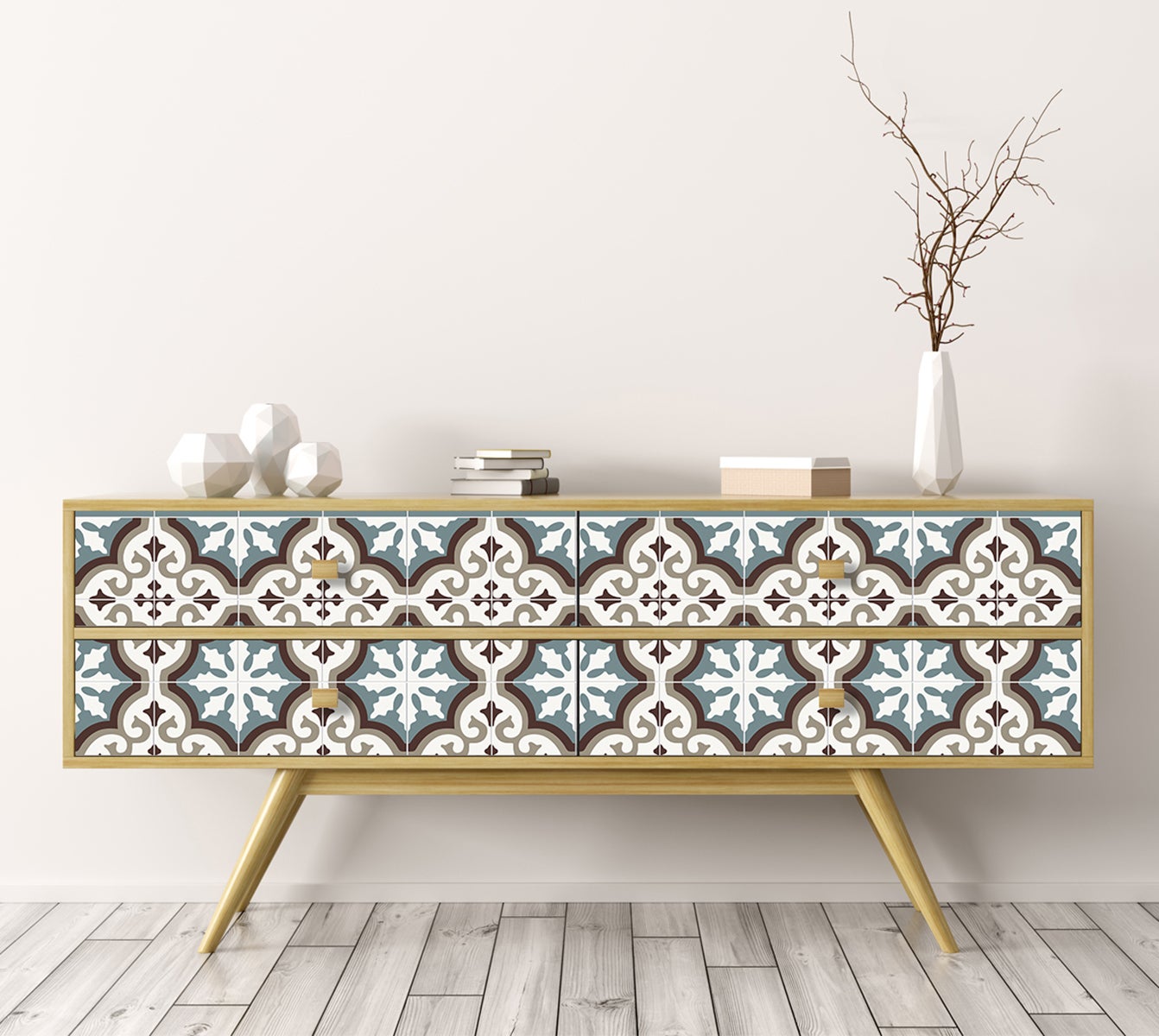 Rollo sticker Flocons agua-marina 100x100 cm | Leroy Merlin