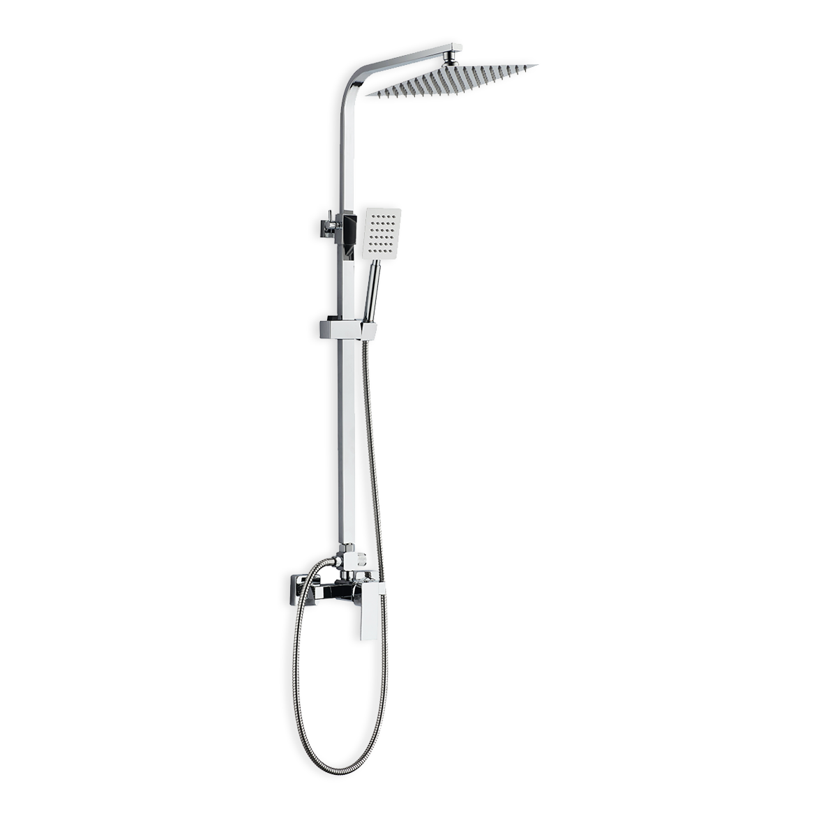 Grifo Ducha Monomando Flexo Soporte Barra+ Duchon Cuadrado Extensible ...