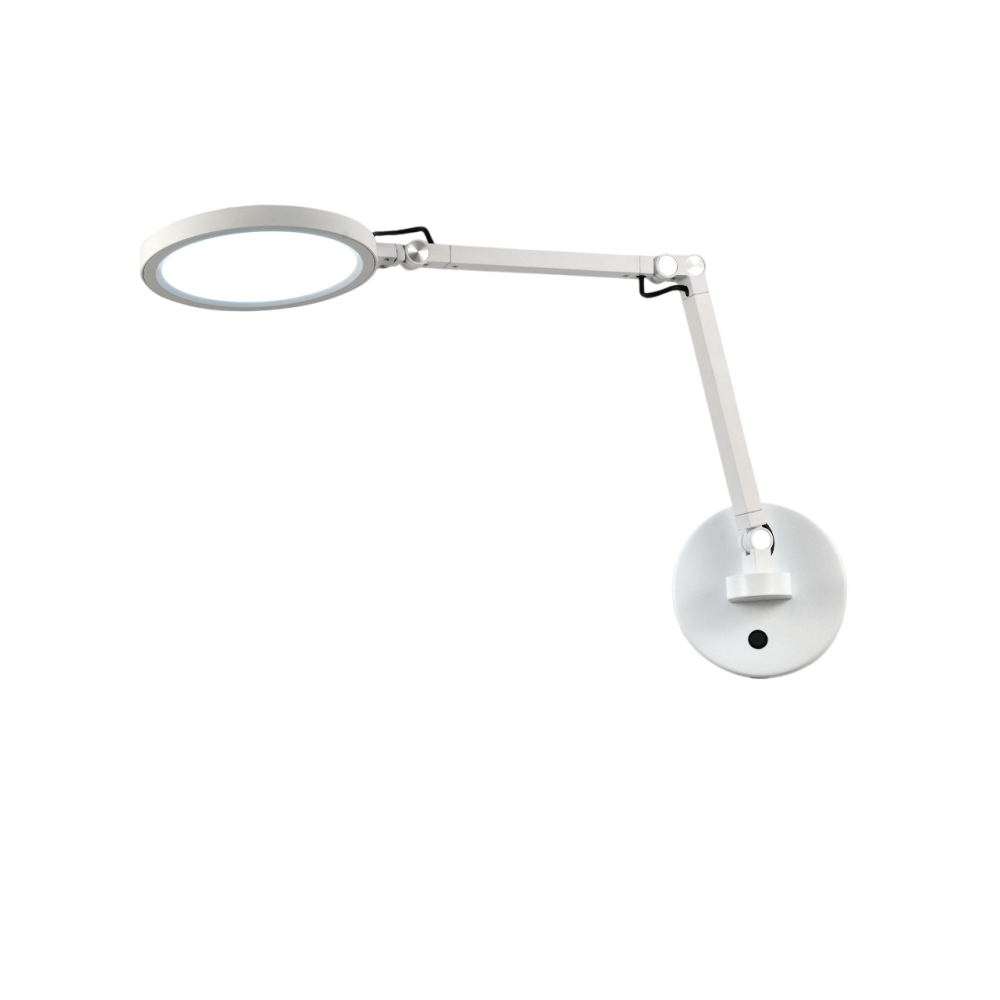 Regina - Lámpara de pared redonda ajustable Fabas Luce - Aplique LED ...