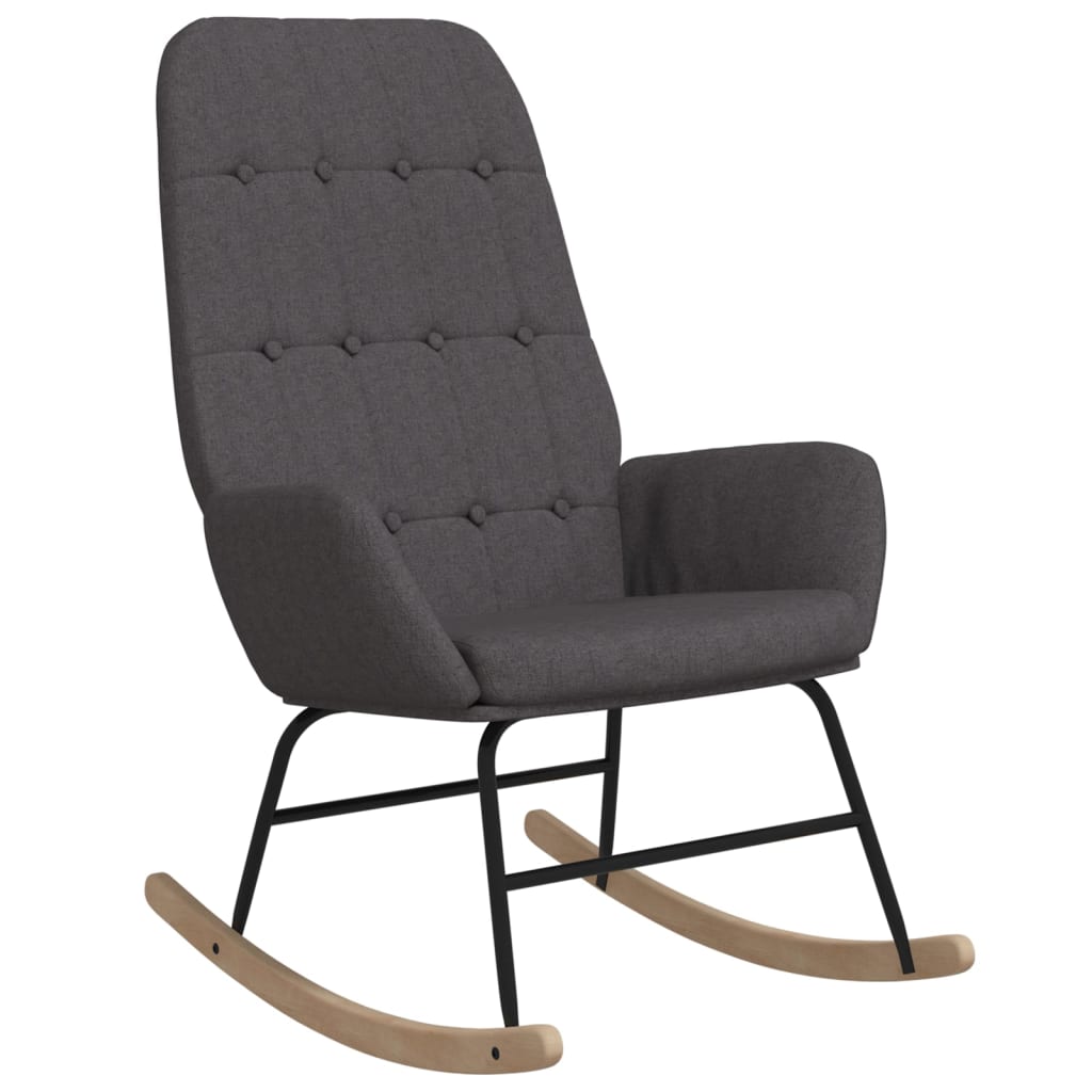 Silla mecedora de tela gris oscuro - COMFORTXL | Leroy Merlin