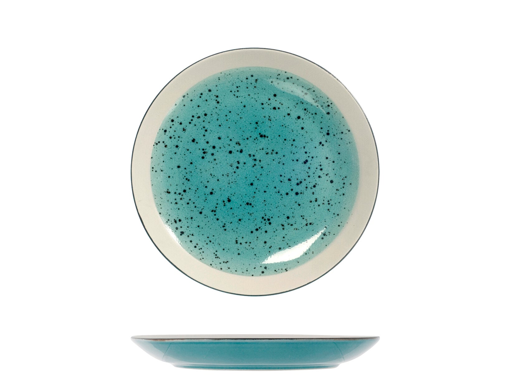 6x Platos de Fruta de Gres H&H Mimosa, Azul Claro Ø 20,5 cm | Leroy Merlin