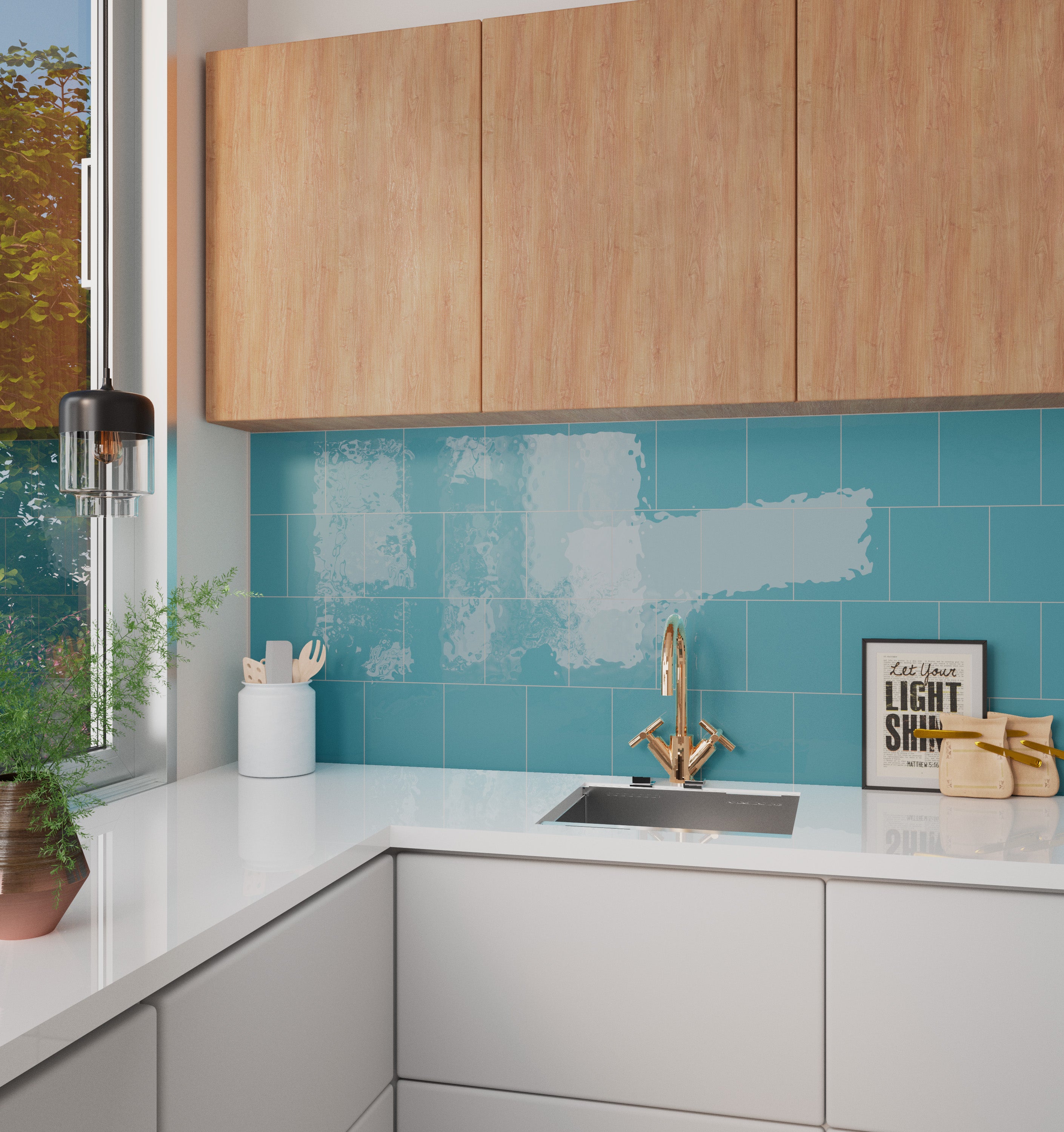 CUBIC CIELO BRILLO (PR) 20X20 Pasta Roja. Revestimiento para pared ...