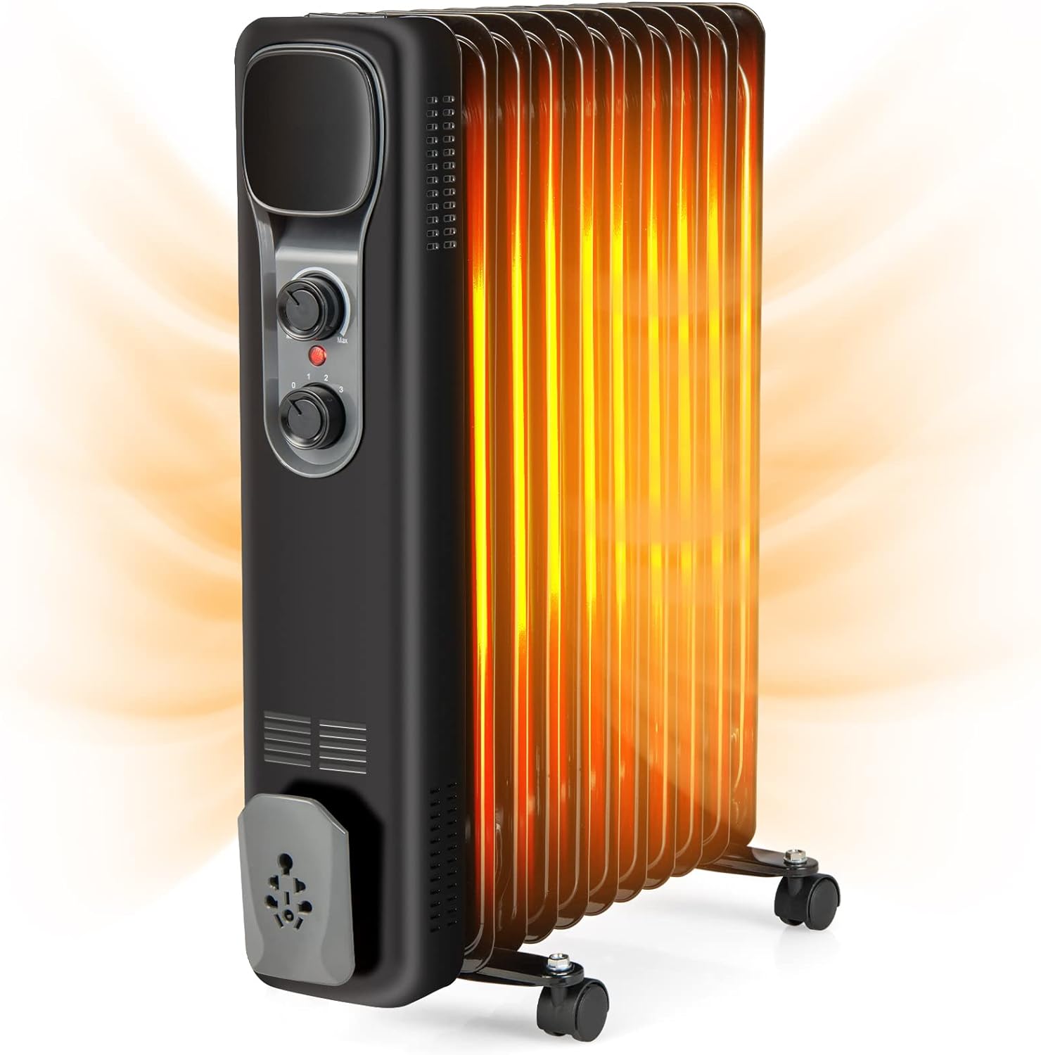 Radiateur à Bain d’Huile 2500W, Chauffage Efficace Silencieux, 11 ...