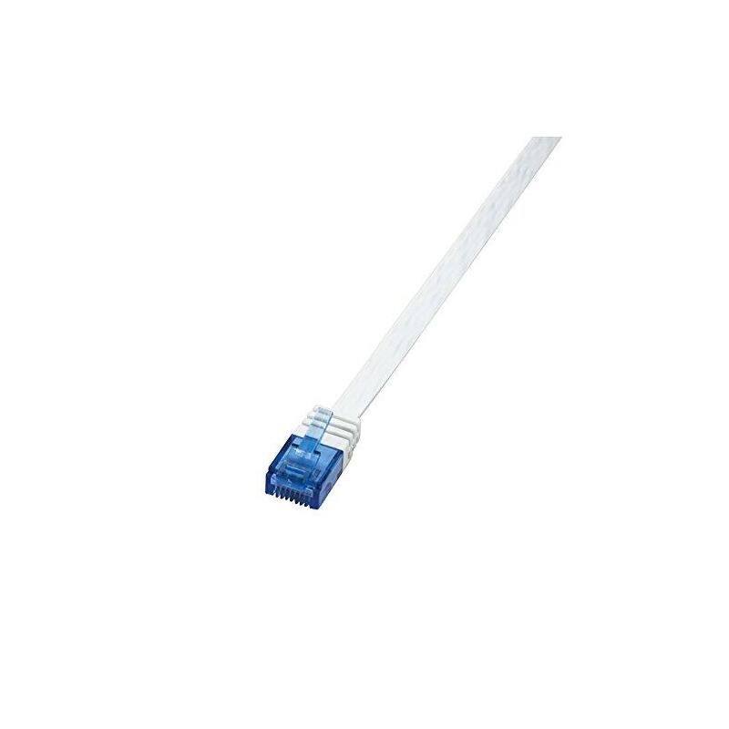 C ble r seau Logilink utp cat6 0,50m plat blanc cf2021u | Leroy Merlin