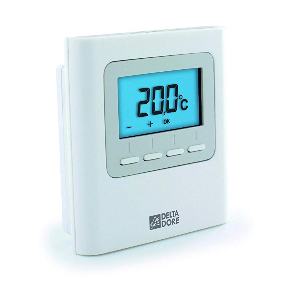 Termostato de botón Delta Dore para el control de radiadores eléctricos ...