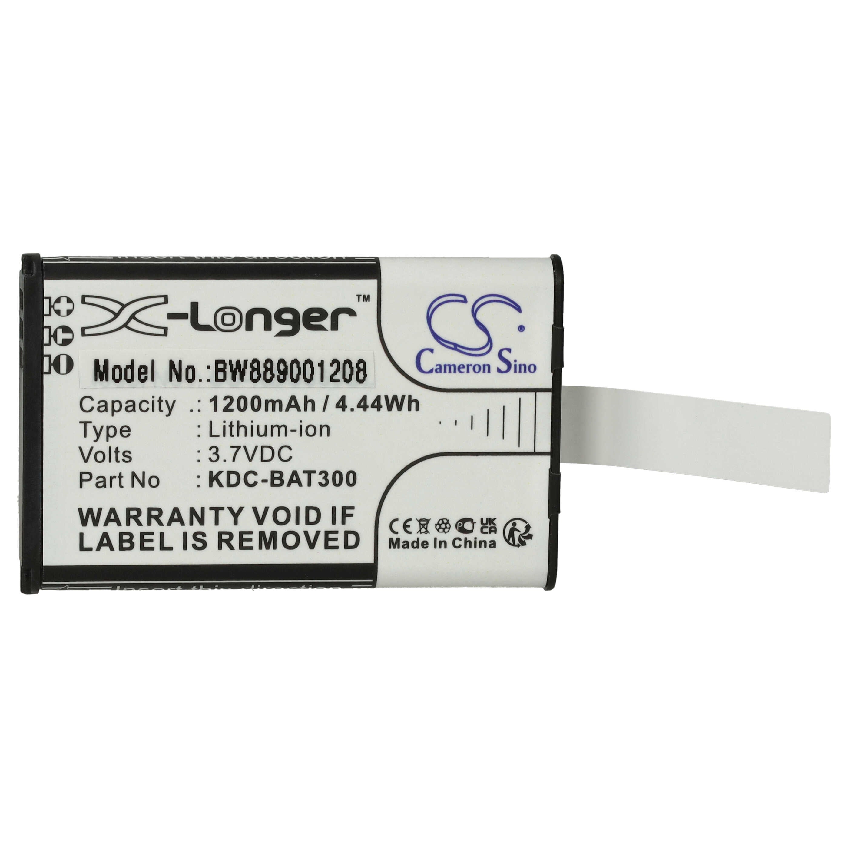 Vhbw 1x Batterie compatible avec KOAMTAC KDC350LNG-OP, KDC350LNI-D-R2 ...