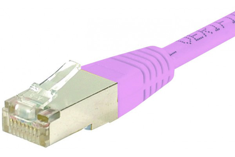 CONECTICPLUS Câble ethernet cat 6 s/ftp rose - 0.70m | Leroy Merlin