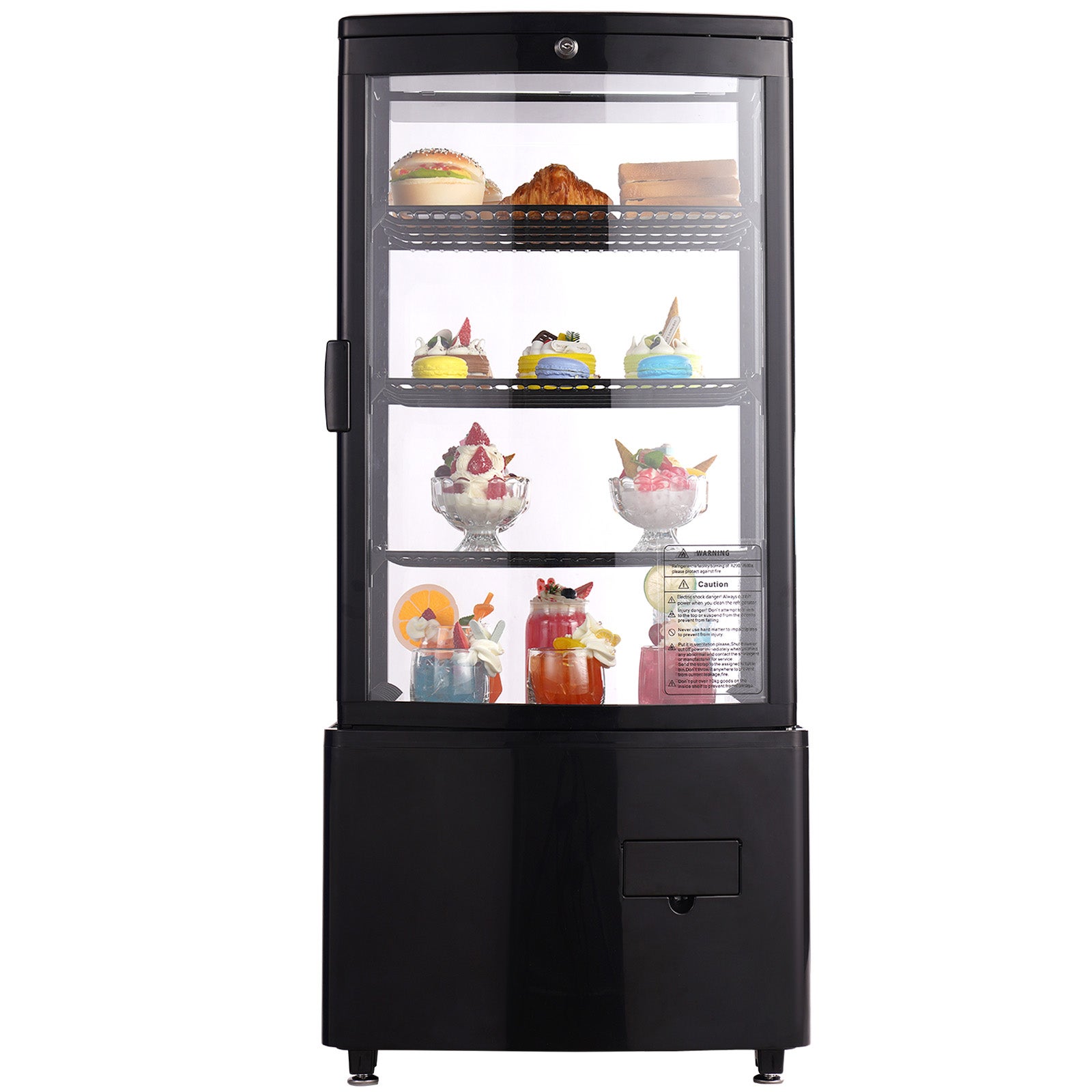Vitrine Réfrigérée SucceBuy 3 Pi³/85 L,Réfrigérateur Comptoir 3 Niveaux ...