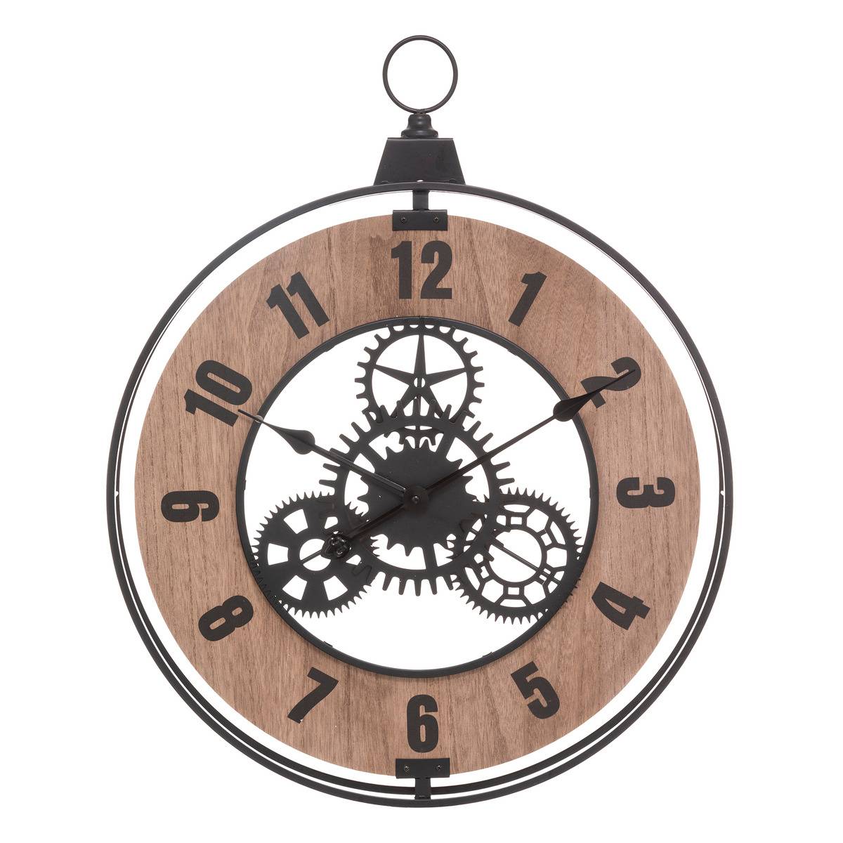 Horloge mécanique - métal 57x70 cm - Atmosphera créateur d'intérieur ...