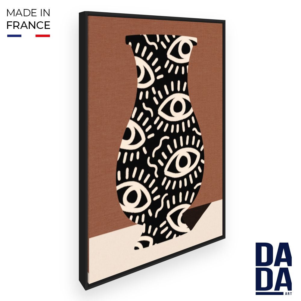 Toile encadrée Vase mystérieux / 50x70cm / Cadre Noir / Fabriqué en ...