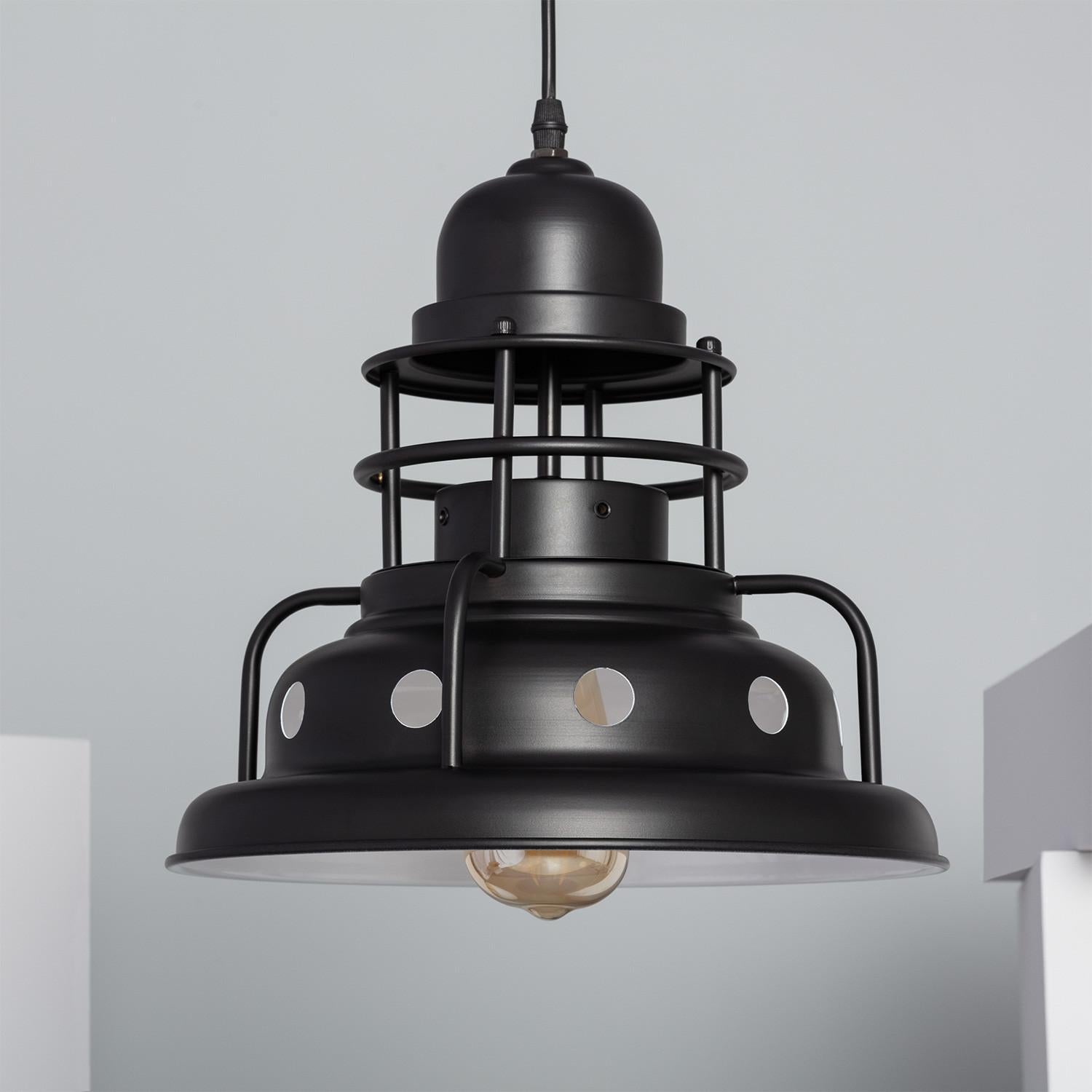 Ledkia Lámpara Colgante Metal Kahawa Negro | Leroy Merlin