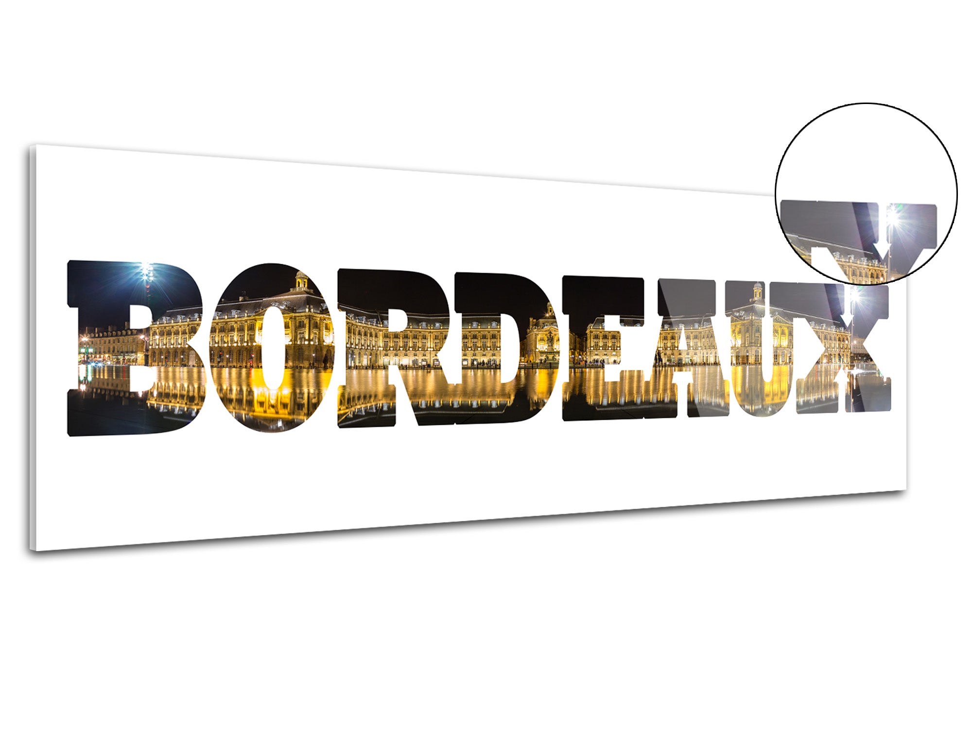 Tableau plexiglas deco lettrage Bordeaux | Leroy Merlin