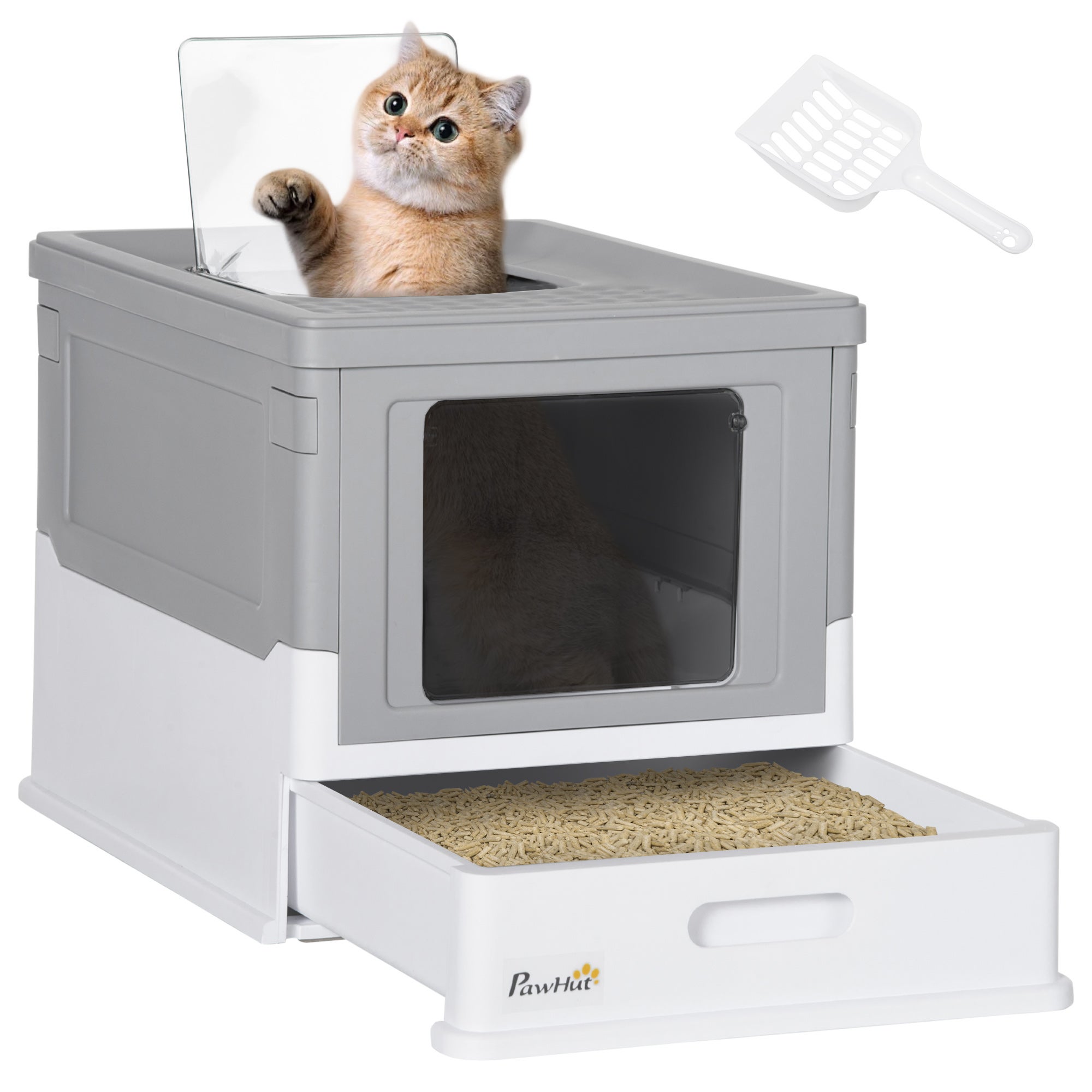 Maison de toilette pour chat pliable double porte battante et ...