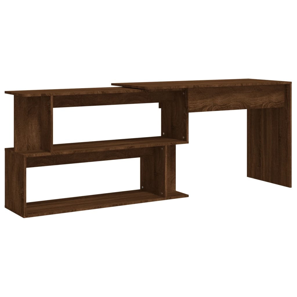 Bureau d'angle，Table de travail，Table d'étude Chêne marron 200x50x76 cm ...