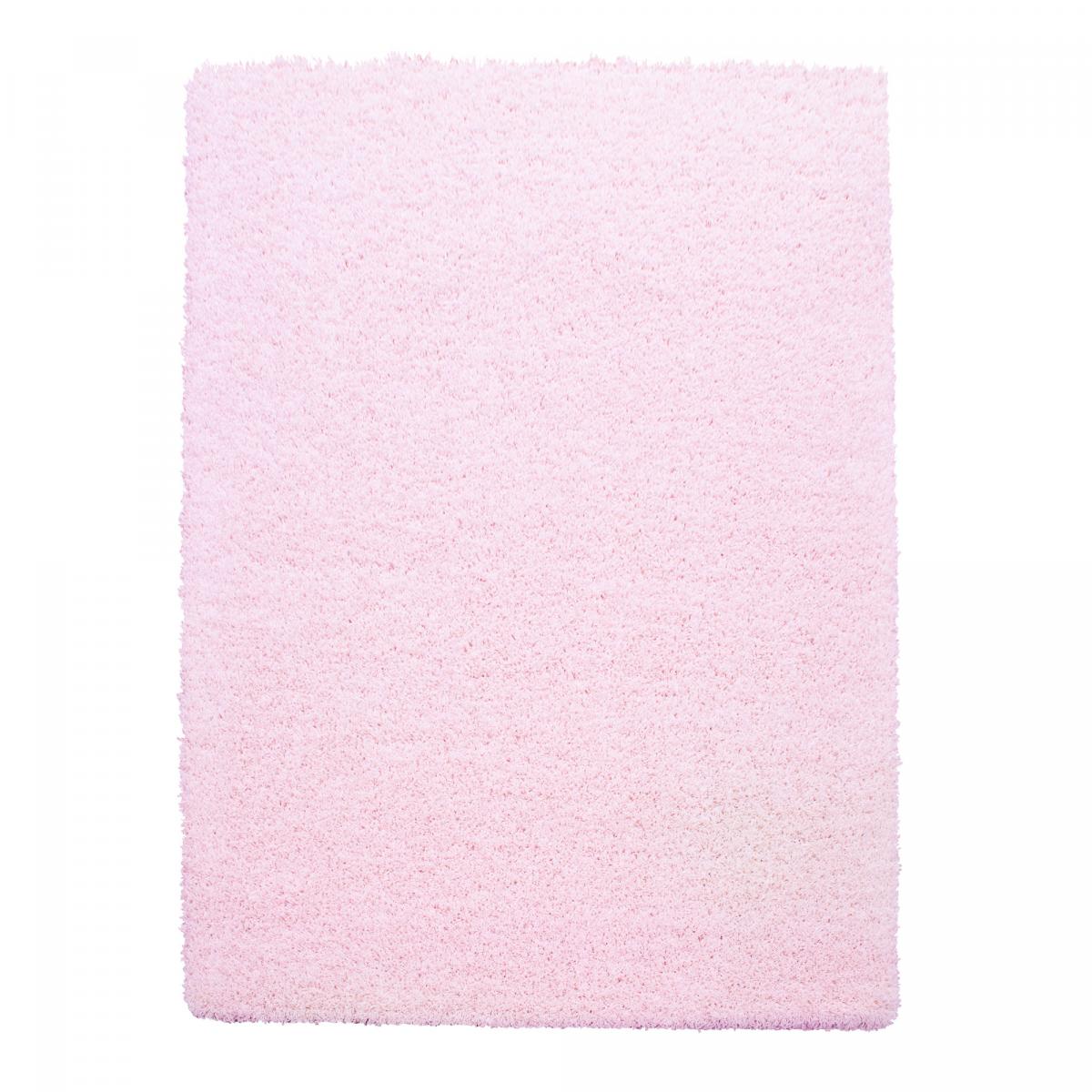 Alfombra peluda UNI L 200x290 rosa | Leroy Merlin