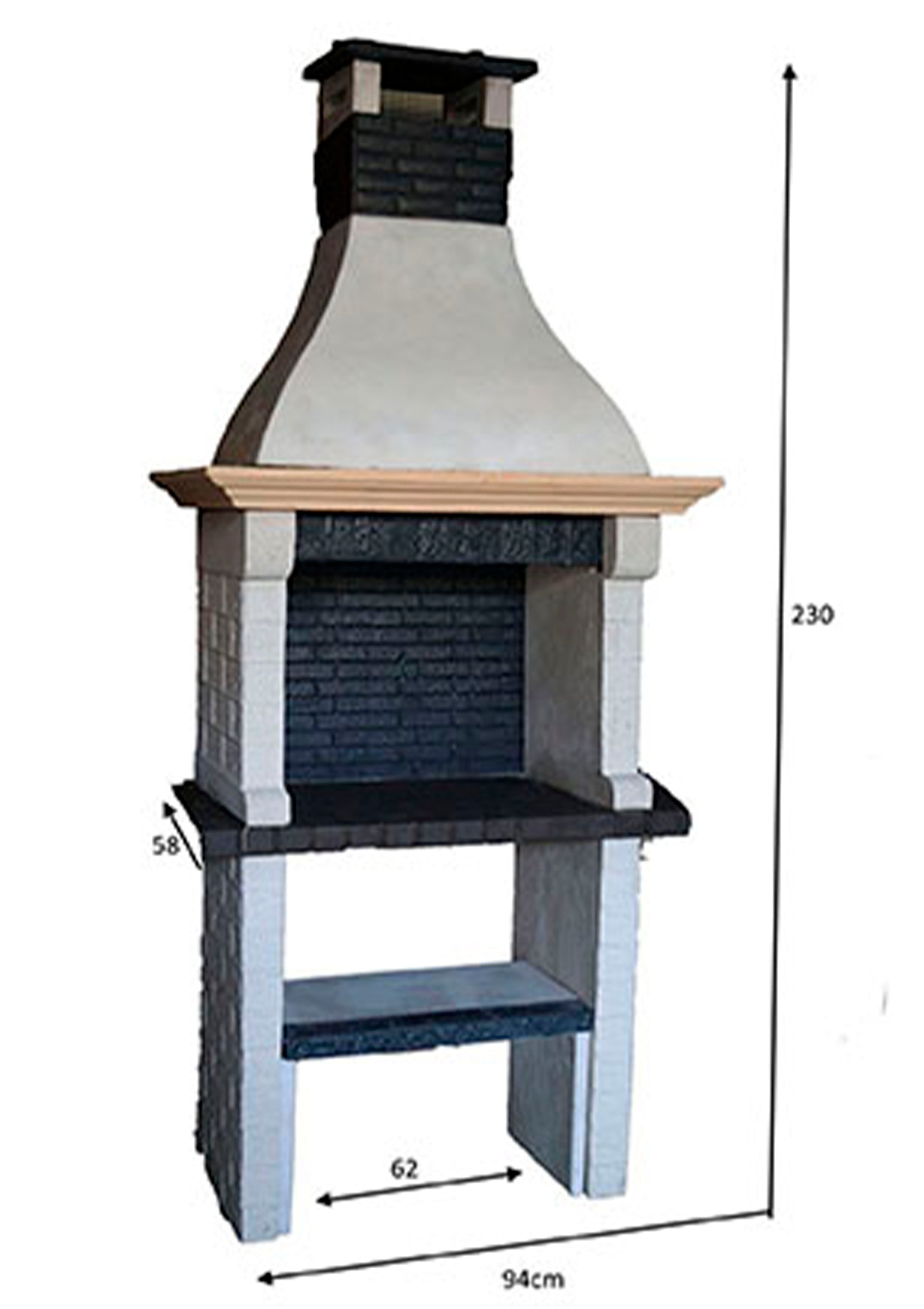 Barbacoa Marbella RF328 Medidas 230x94x58cm Kg530 | Leroy Merlin