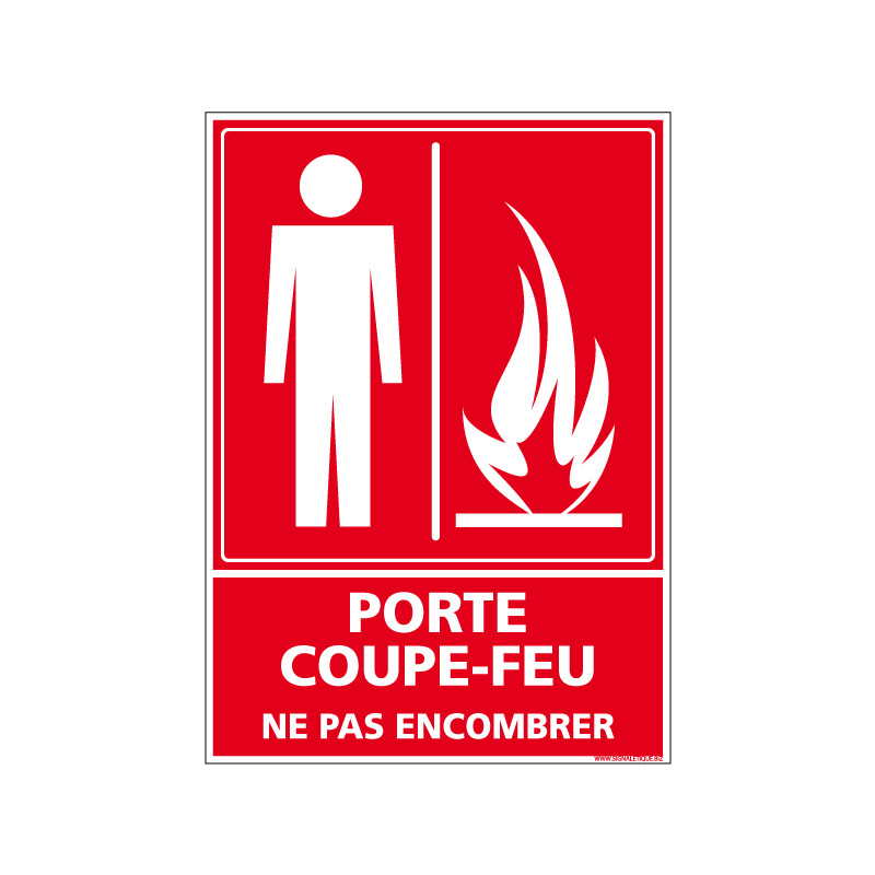 Panneau de Signalisation Incendie PORTE COUPE FEU (A0245) 150 x 210 mm ...