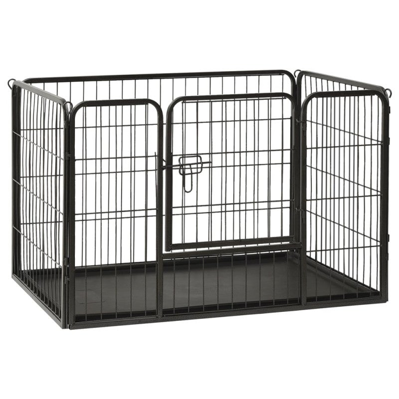 Corral para perros cachorros acero 91,5x59x61 cm V75 / 91,5 x 59 x 61 ...