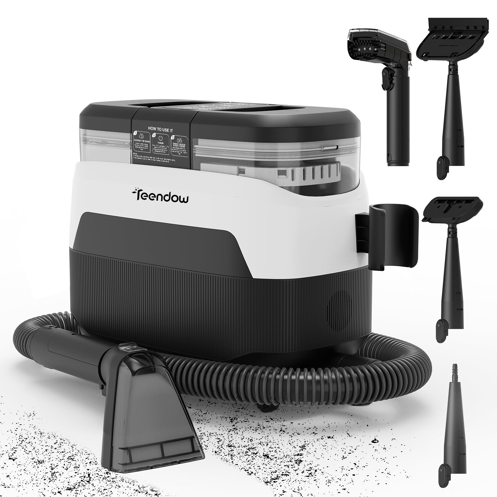 TEENDOW C6 MAX Nettoyeur textile vapeur 1650W, shampouineuse canapé ...