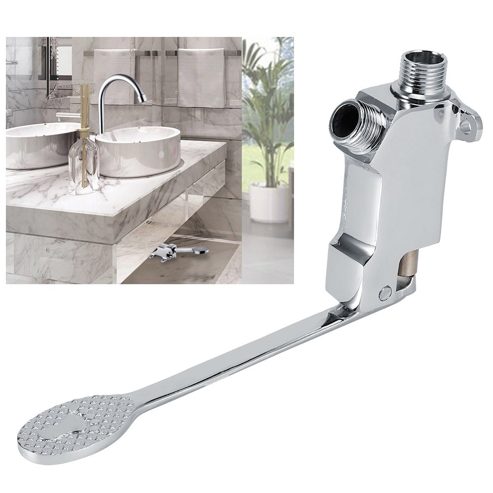 Valve à pied en cuivre G1/2 – robinetterie rotation 360° pour lavabo ...