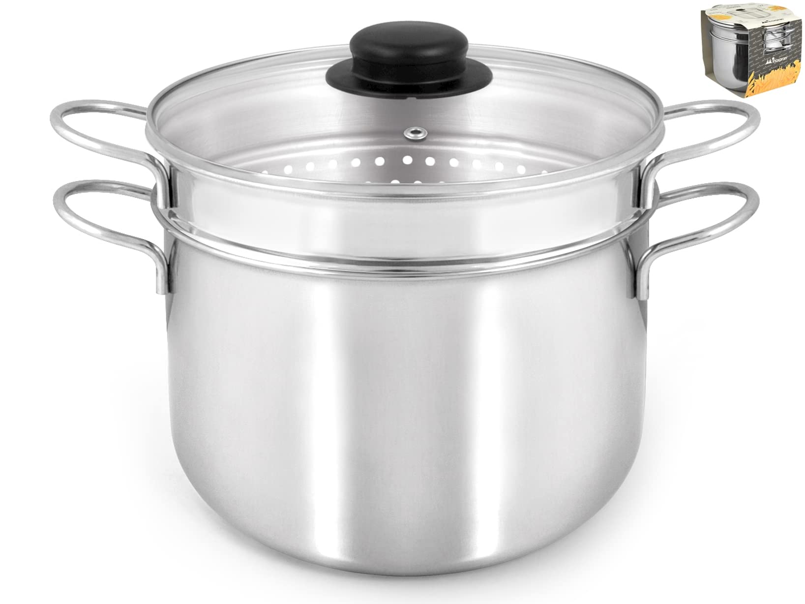 INOXPRAN - Cuocipasta Inoxpasta in Acciaio Inossidabile, Cestello a ...