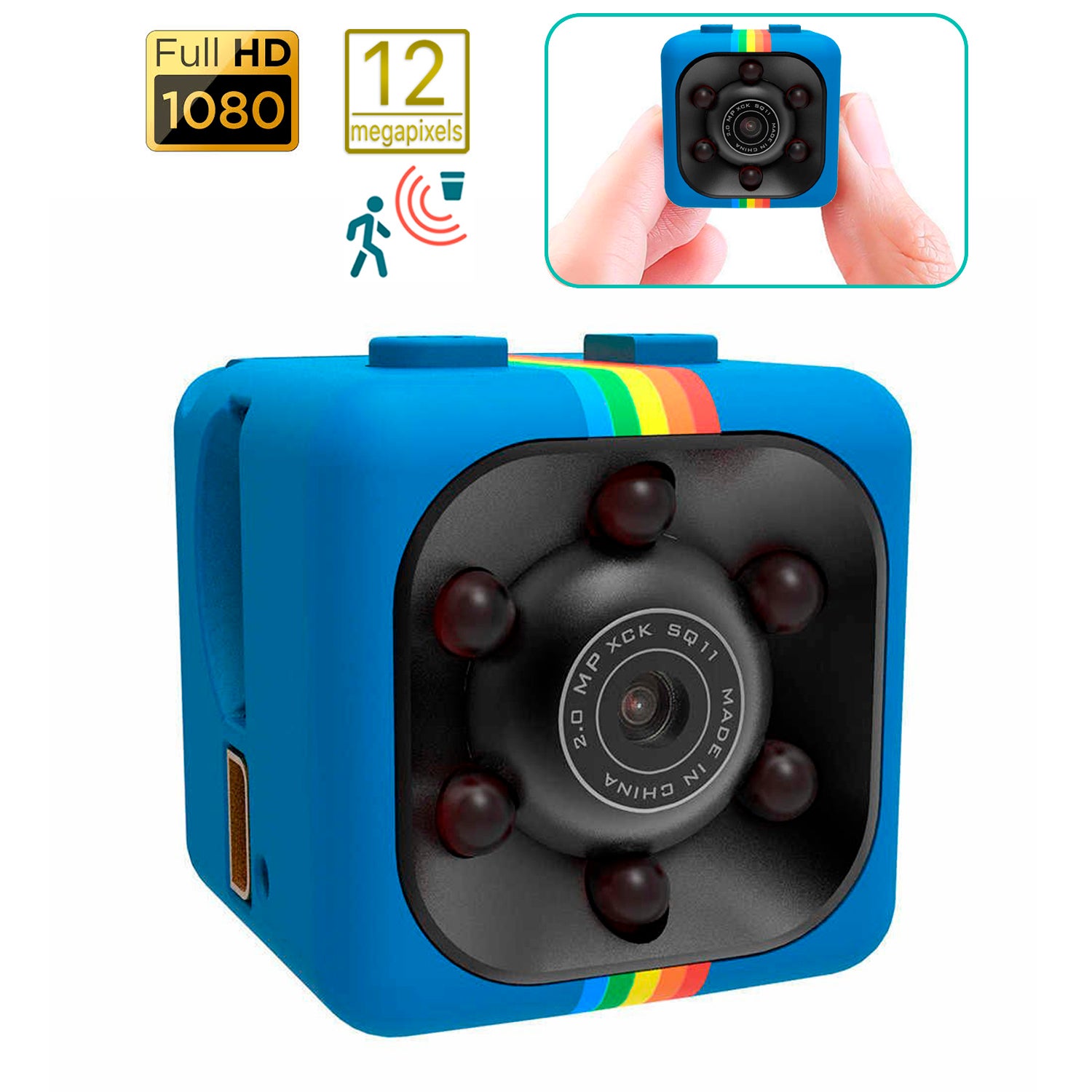 Micro caméra SQ11 Full HD 1080 avec vision nocturne et capteur de ...