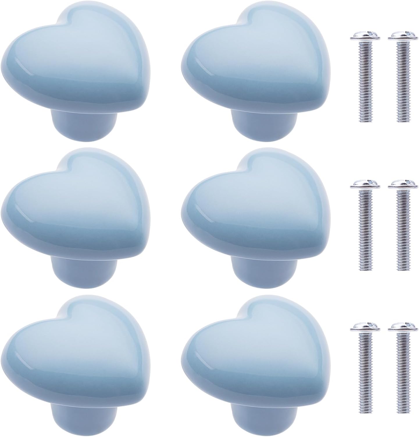 Pomelli in ceramica per mobili a forma di cuore, maniglie per cassetti ...