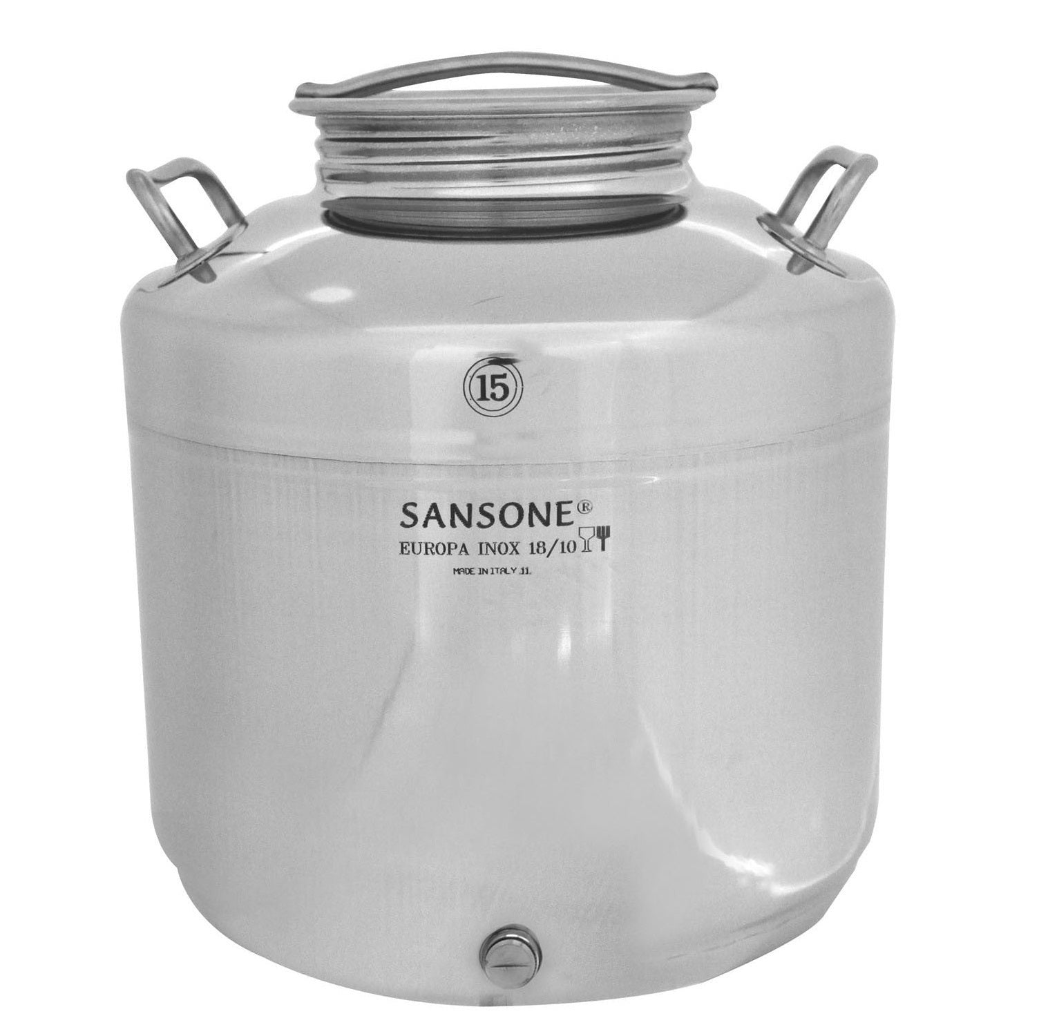 Bidón contenedor de acero inoxidable para aceite 15 litros modelo ...