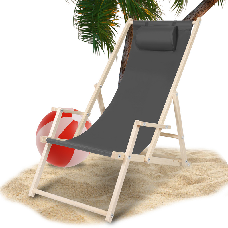 Chaise longue de jardin Chaise longue en pin pliable Chaise longue de balcon en bois Chaise de ...