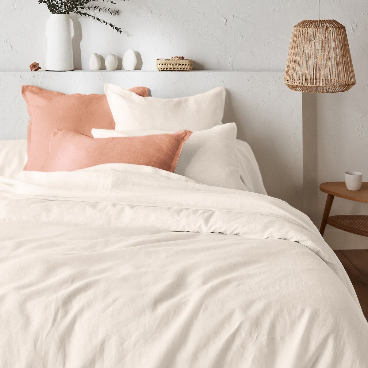 Housse de couette en lin lavé, Linot - Naturel - 200 x 200 cm | Leroy ...