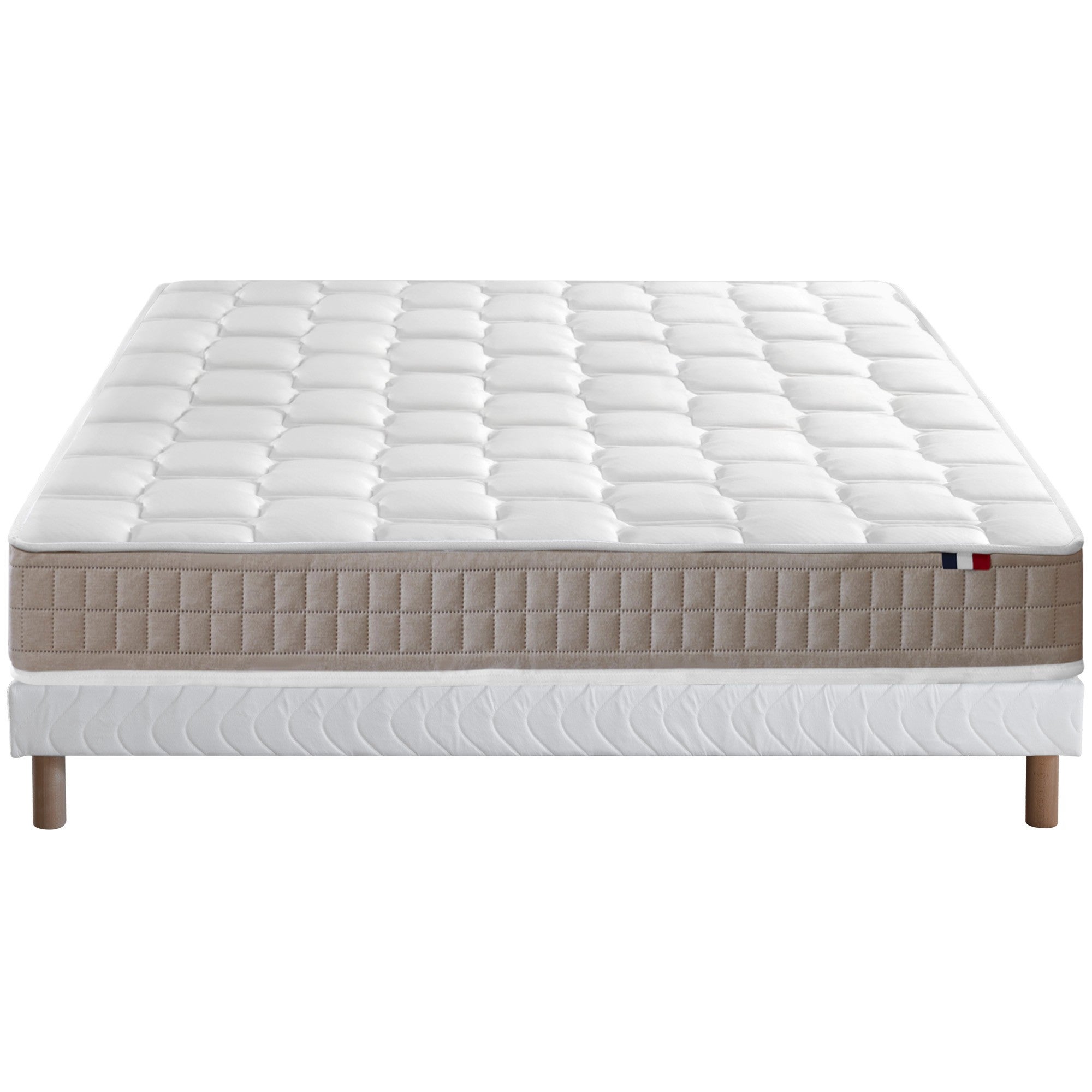 Ensemble Matelas 100% latex 5 zones ORIGINEL + Sommier Spécial Dos Sensible Fabriqué en France ...