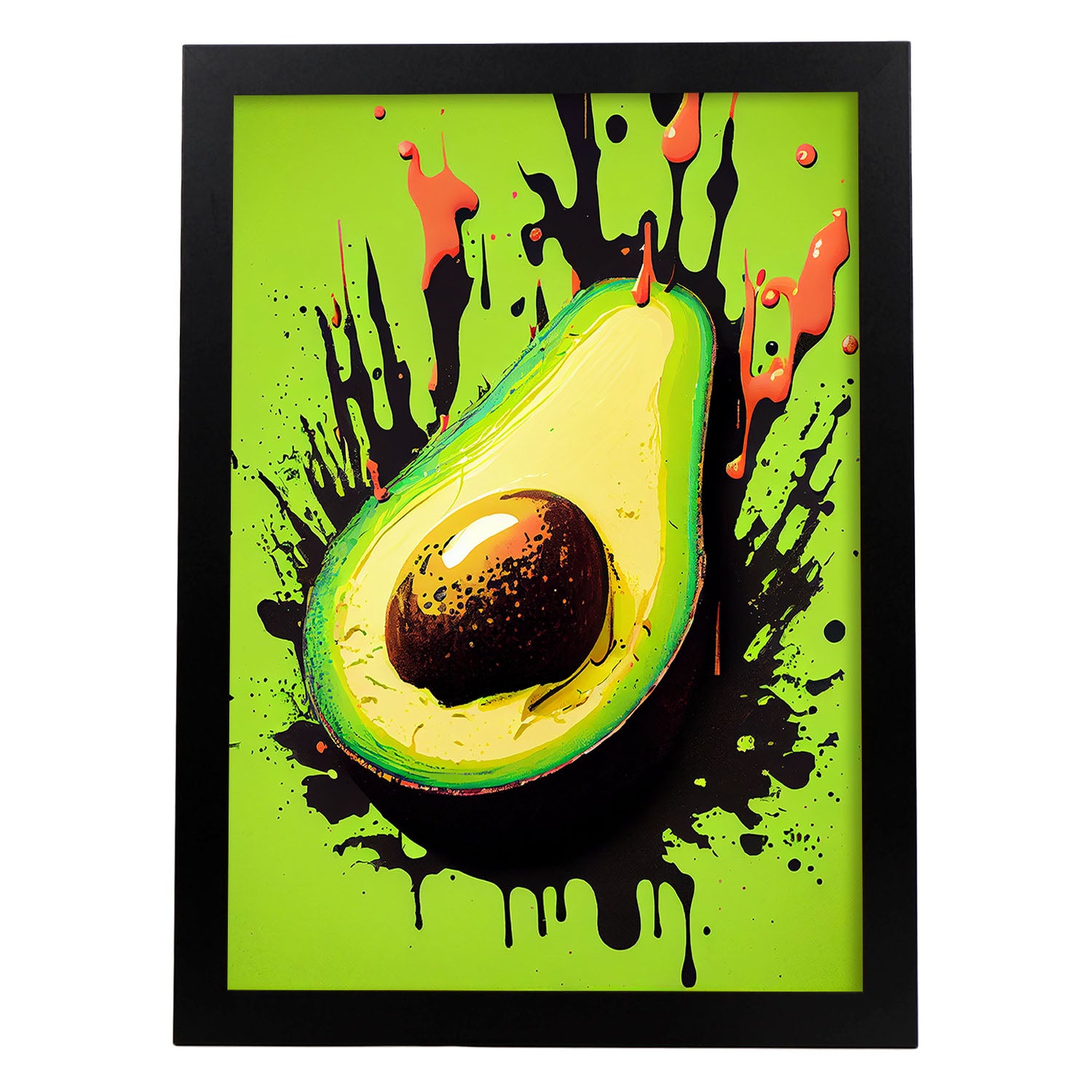 Avocat Affiche Colorée De Légumes Et De Fruits Illustration Mur Pop ...