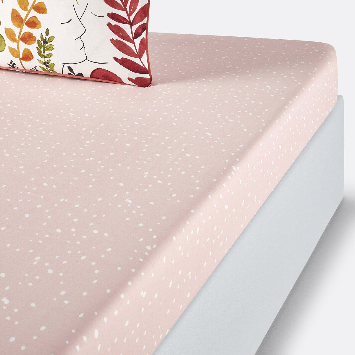 Drap housse percale de coton, Palm Spring - Imprimé - 140 x 190 cm ...