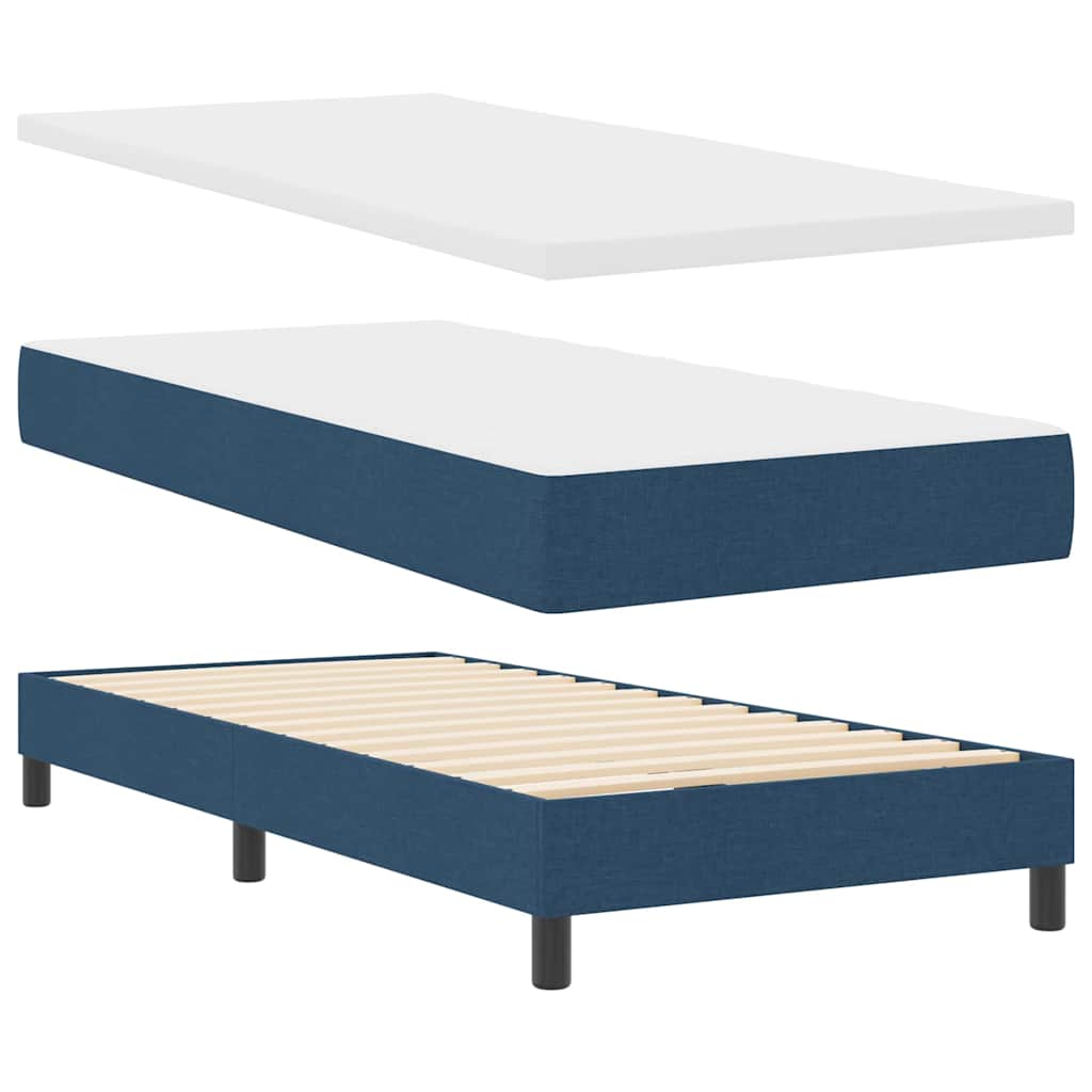 Lit simple | Lit Adulte| Lit boxspring avec matelas avec matelas Bleu ...