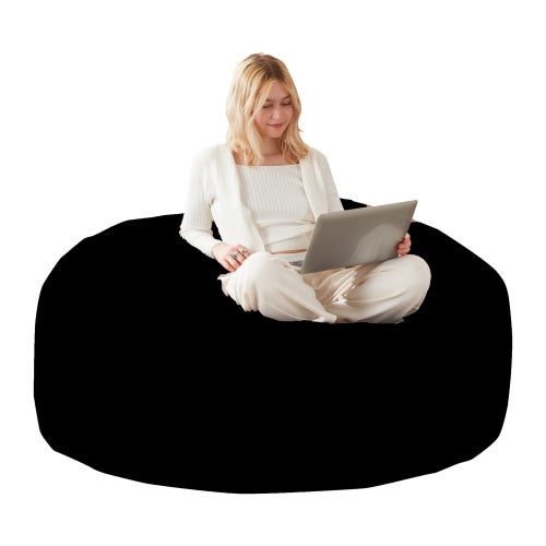 Pouf/chaise poire adulte, tissu doux, 90 cm, fauteuil lecture, salon et ...
